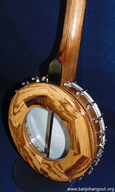 White Mountain Banjo-Walnut Sholo with zebra wood internal resonator ...