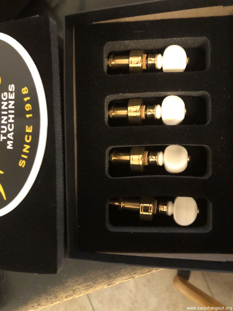 SOLD: Waverly model 3292 gold double ring banjo tuners set of 4 still ...