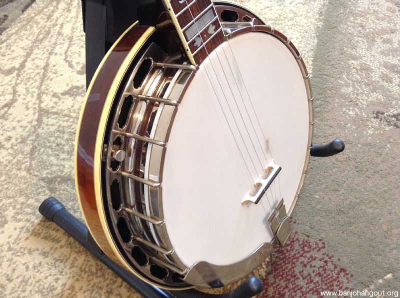 SOLD: 85 Gold Star GF-200 Maple/Hearts & Flowers - Banjo Hangout