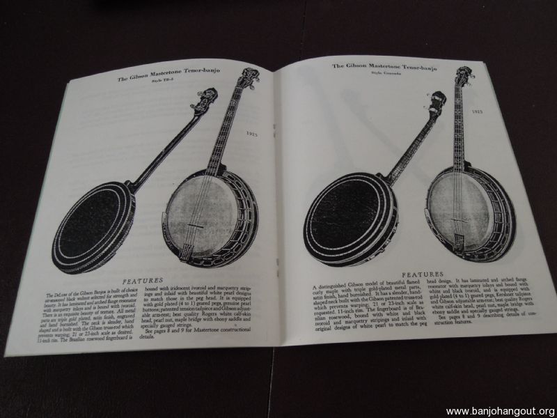Gibson Banjo Information by Tom Morgan Catalog Reprint - Banjo Hangout