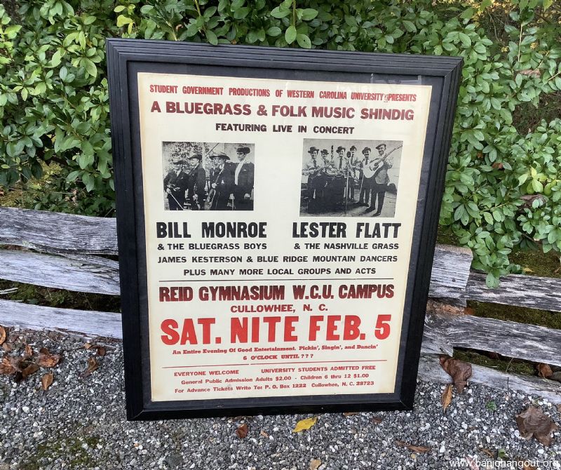 Rare Original Flatt & Monroe Bluegrass Concert Poster - Used Banjo For ...