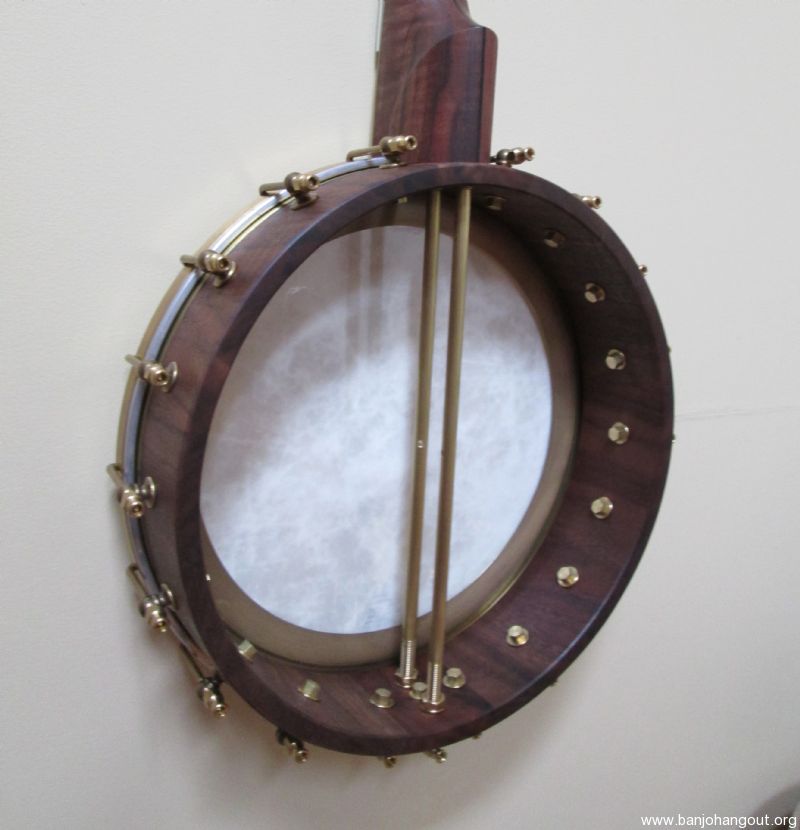 SOLD: 12" Claro Walnut Block Rim SOLD - Banjo Hangout