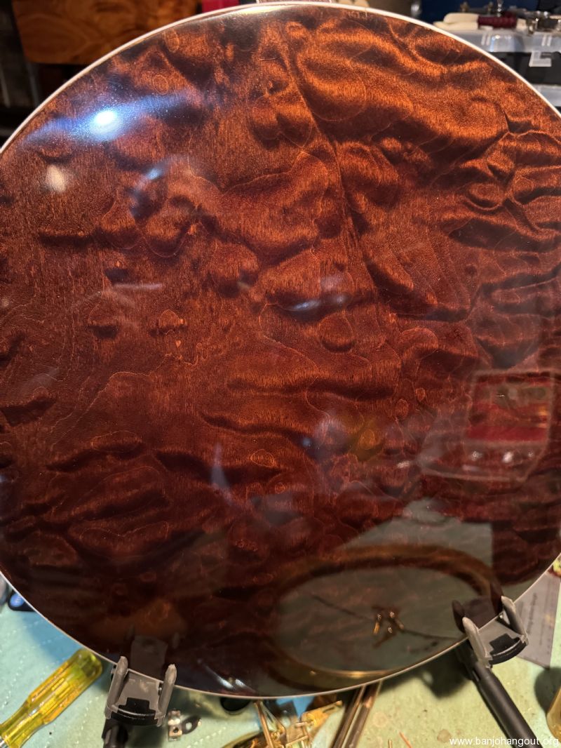 SOLD: Sale pending ….Beautiful quilted mahogany Gill resonator - Banjo ...