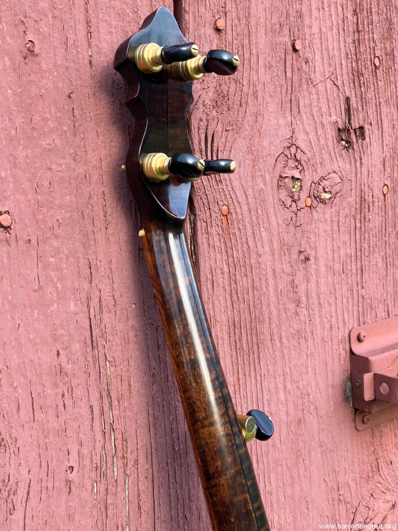 George Banjos 12" Pot, Rolled Brass Ring, Choice Woods, Classy Inlay ...