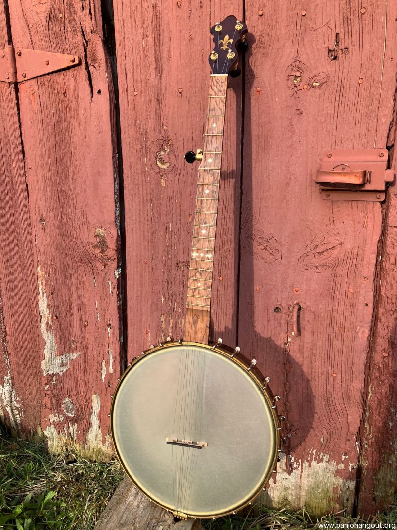 George Banjos 12" Pot, Rolled Brass Ring, Choice Woods, Classy Inlay ...
