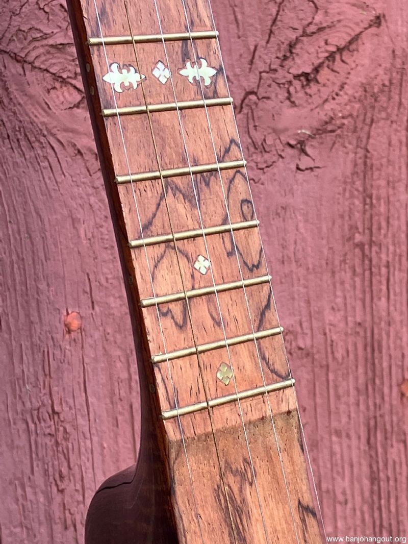 George Banjos 12" Pot, Rolled Brass Ring, Choice Woods, Classy Inlay ...