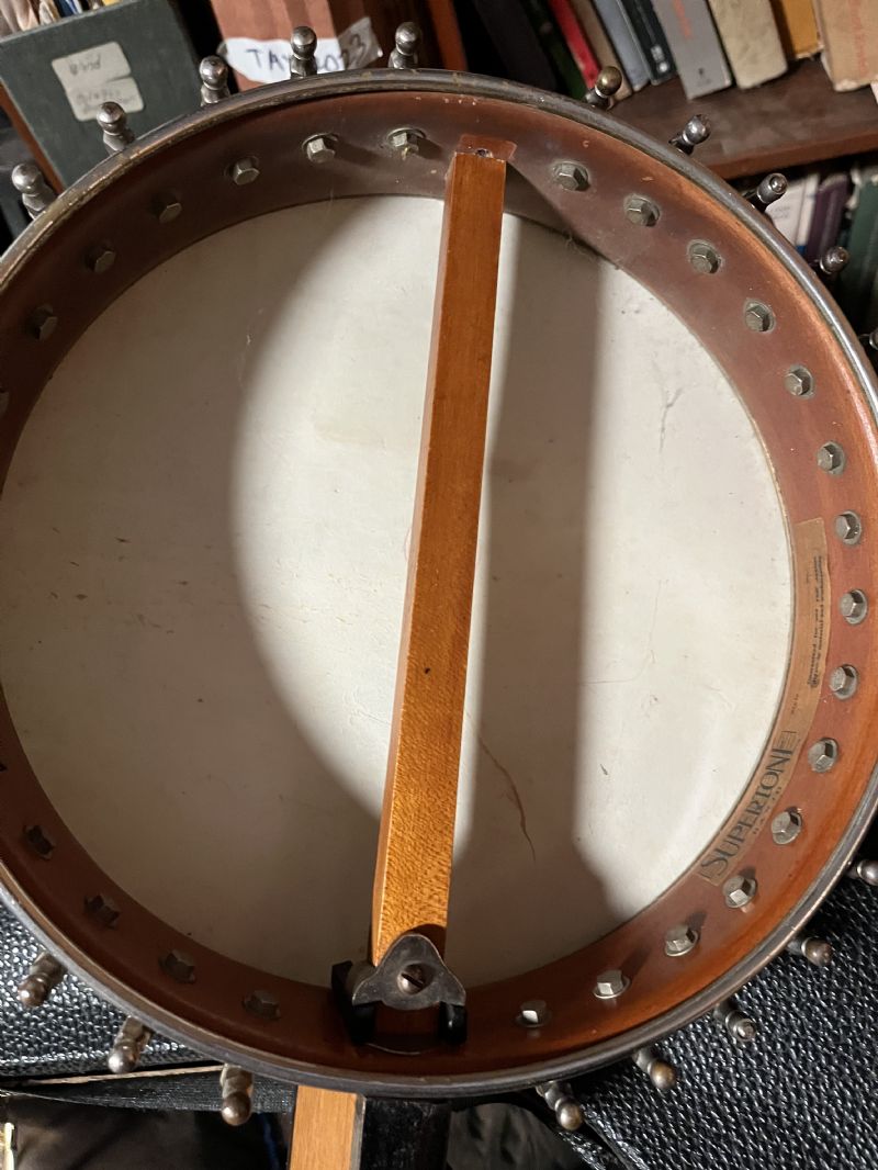 would like to identify this old 5 string supertone banjo - Discussion ...