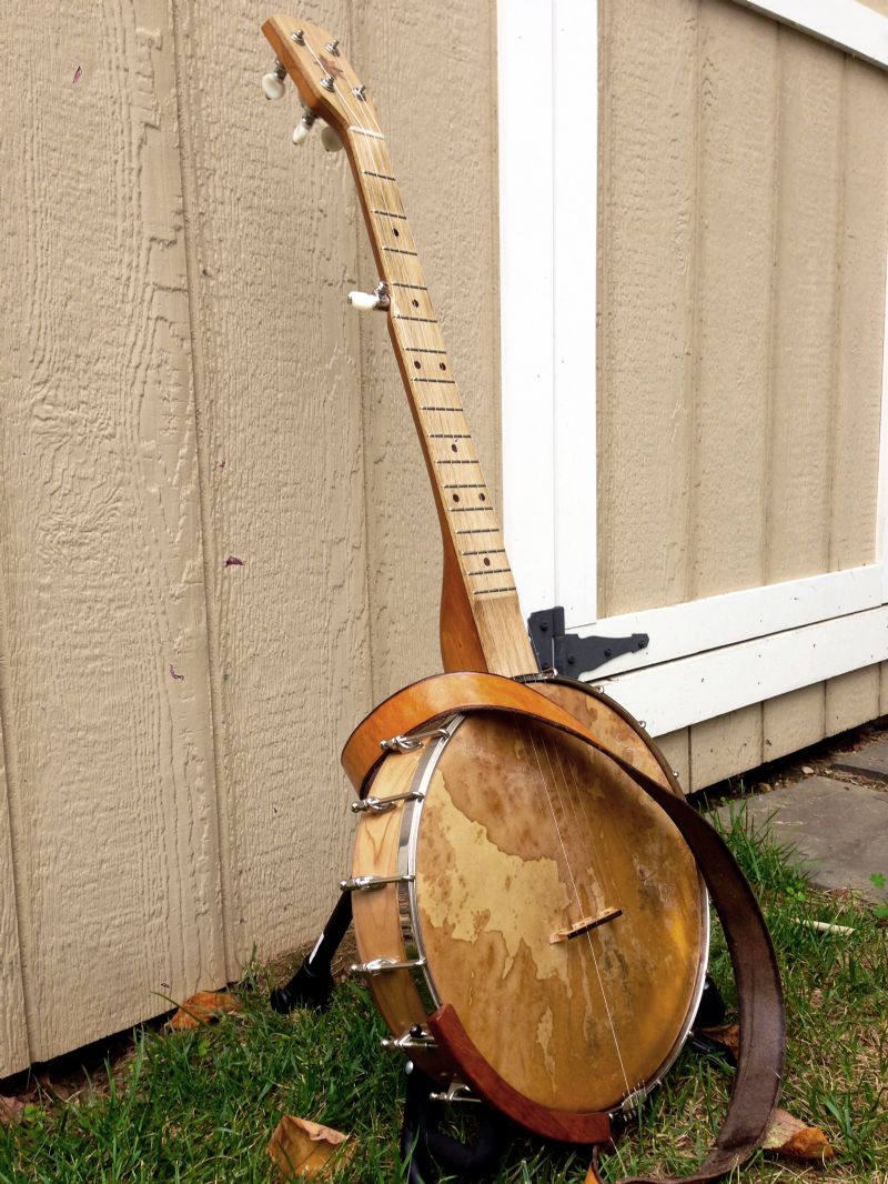 Pisgah banjo with stained Goat Hide - jbalch's Blog - Banjo Hangout