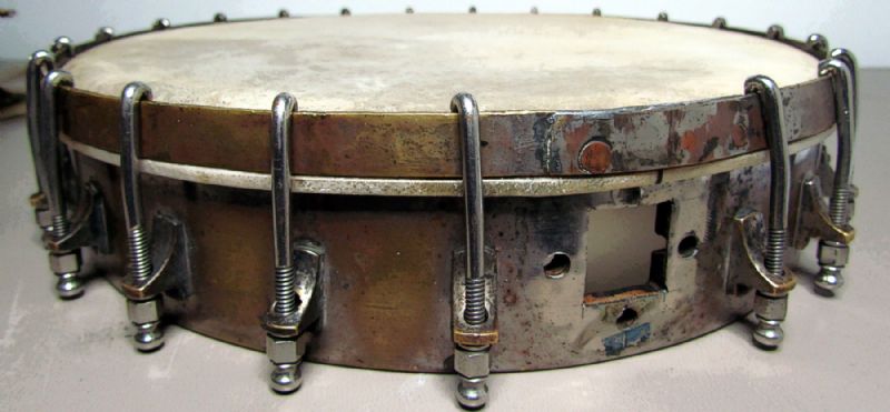 New goat hide on a very early Dobson - jbalch's Photos - Banjo Hangout