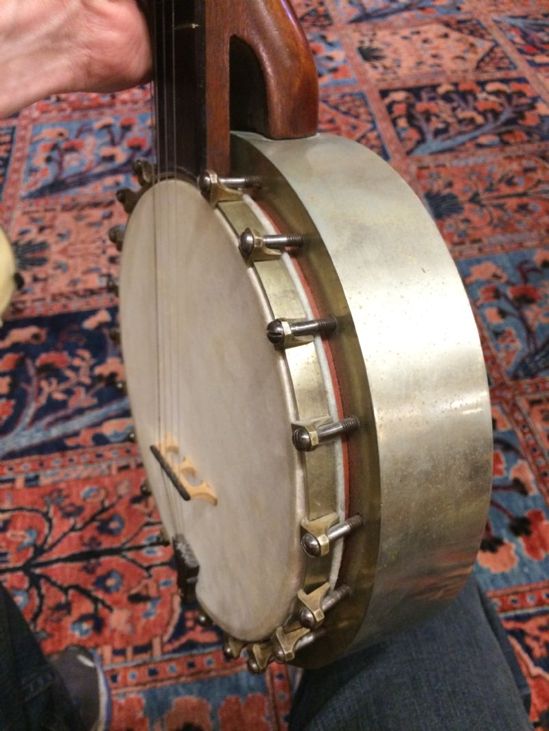Metal-rimmed Dobson 1873 patent banjo - Discussion Forums - Banjo Hangout