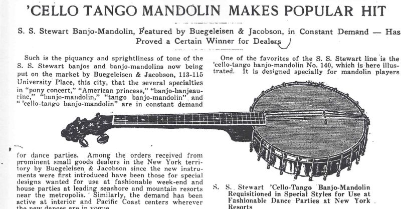 S.S. Stewart Cello Tango Banjo-Mandolin 1915 - beezaboy's Photos ...