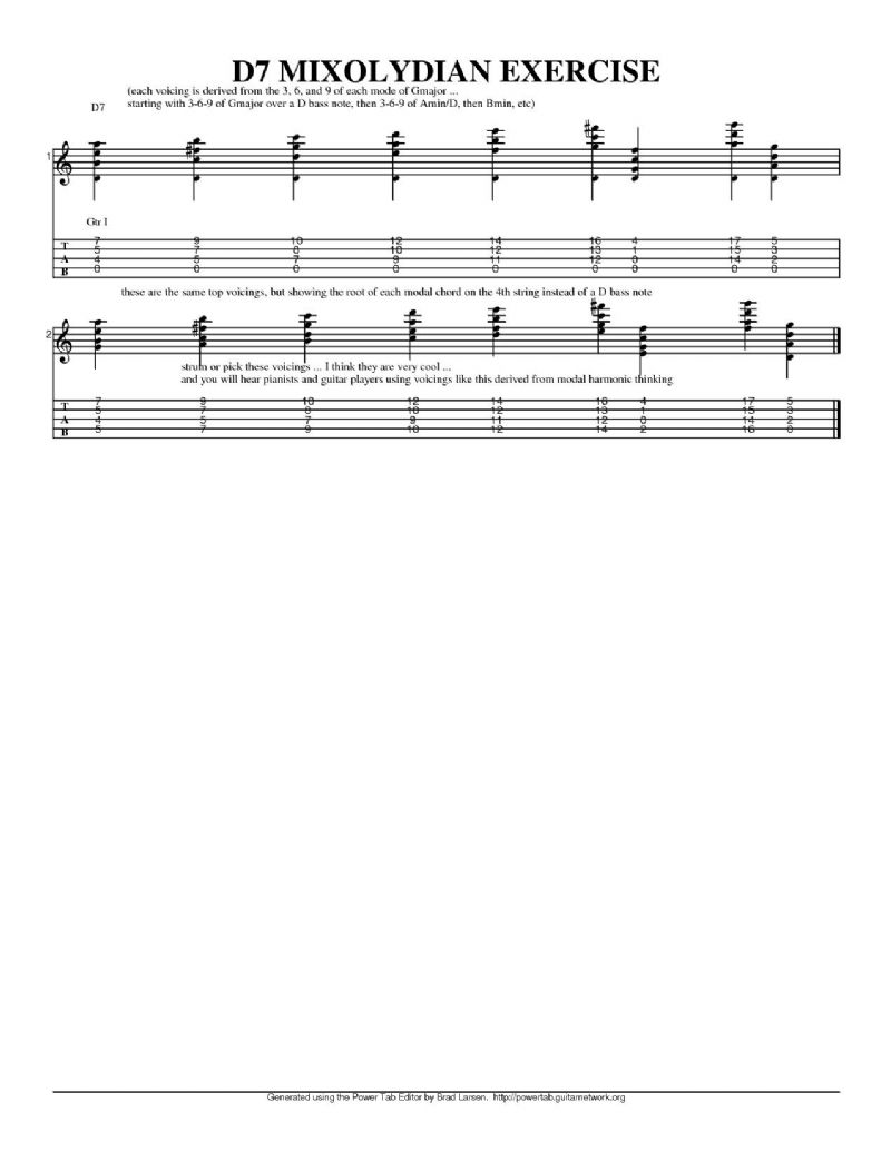 D7 mixolydian exercise - pearcemusic's Photos - Banjo Hangout