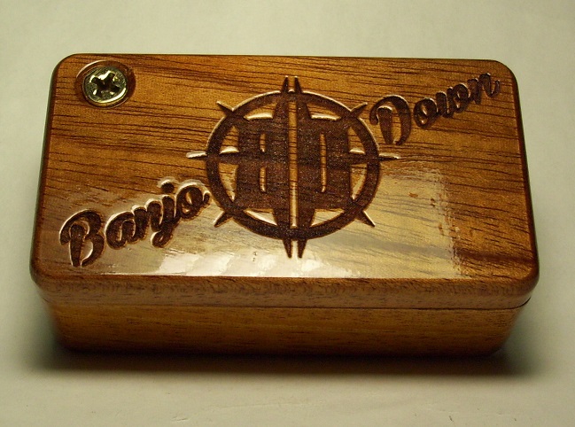 Solid Mahogany Banjo Pick Box $25 plain lid or $34.95 engraved lid ...