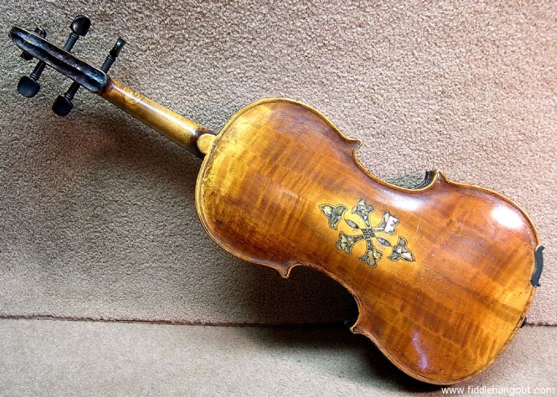 SOLD: Stainer Style 19th Century German 4/4 Violin Inlaid Abalone Back ...