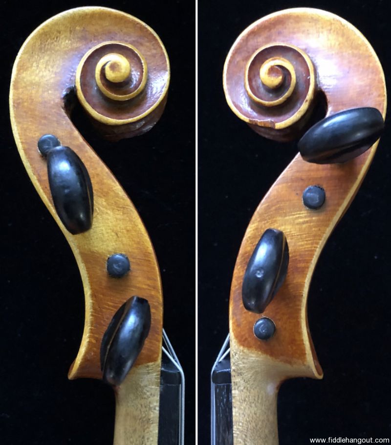 SOLD: Nice German Fiddle, c. 1900 - Very Good Player, Beautiful Double ...