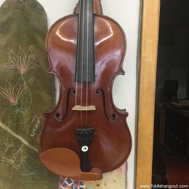 SOLD: German Guarneri labeled fiddle with botanical scroll - Fiddle Hangout