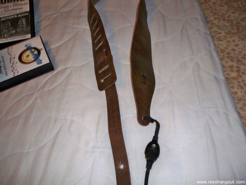 SOLD: LEVY"S Leather Dobro Strap with Planet Waves Connector Sale ...